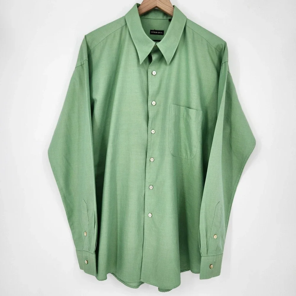 Gitman Bros. | Shirts | Gitman Bros Green Micro Texture Button Up Shirt ...
